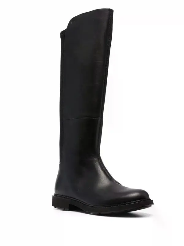Camper Knee-length Panelled Leather Boots - Black