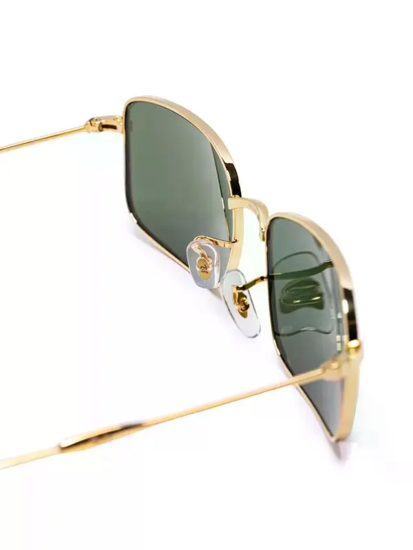 Ray-ban Rectangle Frame Sunglasses - Gold