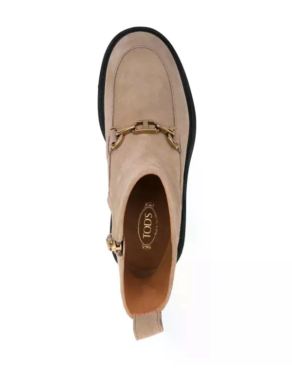 TOD'S Suede Ankle Boots - Neutrals
