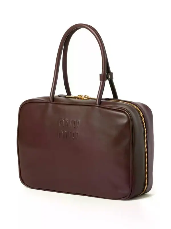 Miu Miu Beau Logo-debossed Leather Bag
