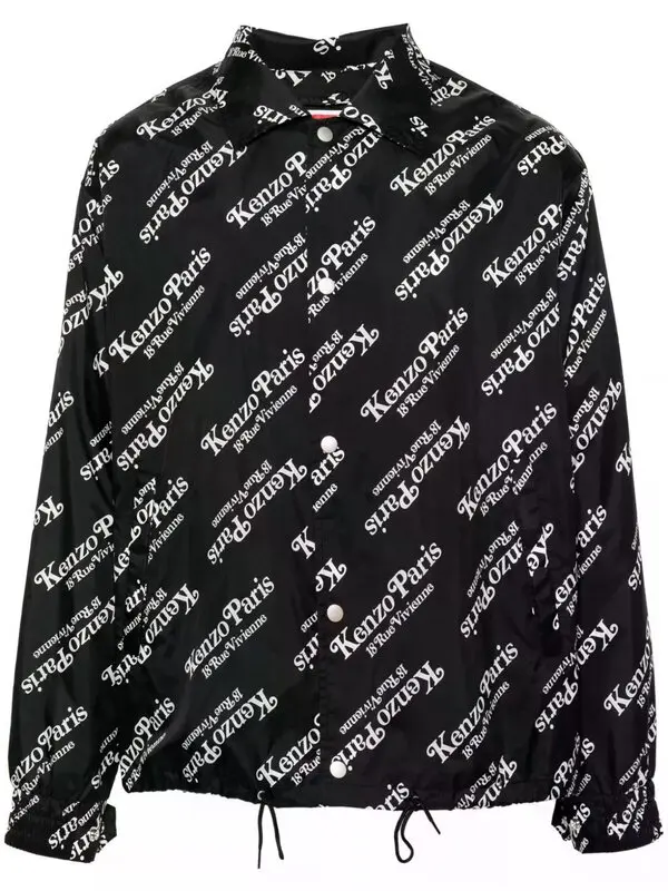 Kenzo X Verdy All-over Logo Print Hooded Windbreaker