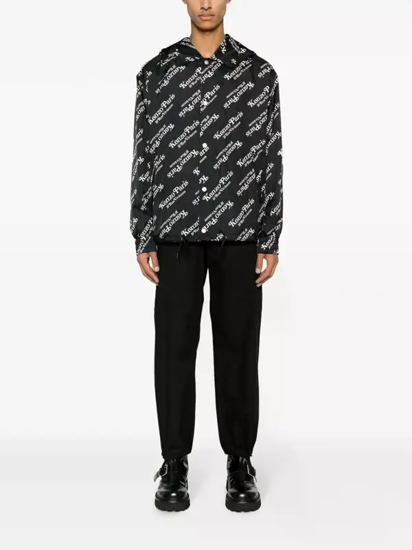 Kenzo X Verdy All-over Logo Print Hooded Windbreaker