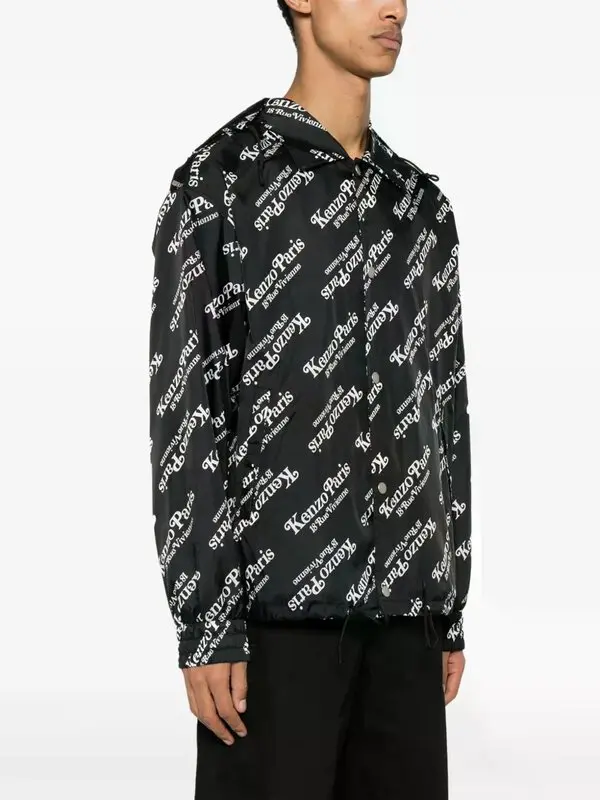 Kenzo X Verdy All-over Logo Print Hooded Windbreaker