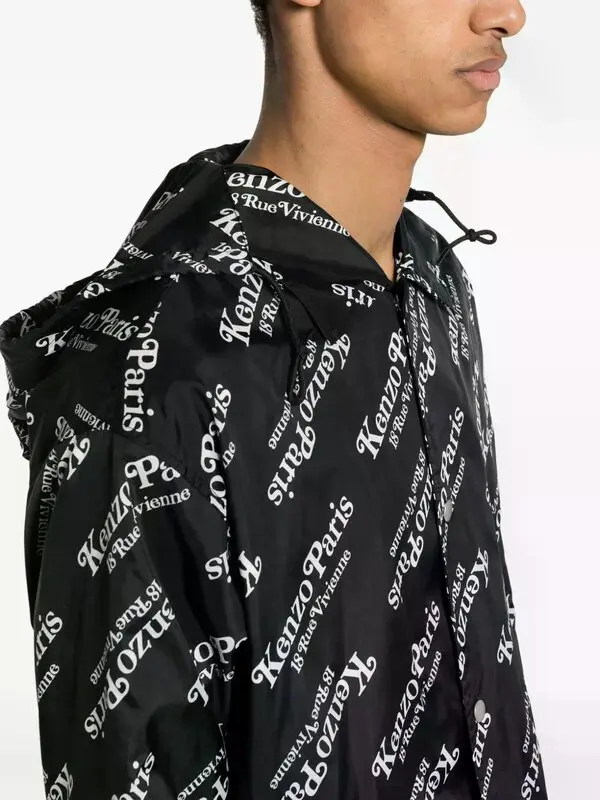 Kenzo X Verdy All-over Logo Print Hooded Windbreaker