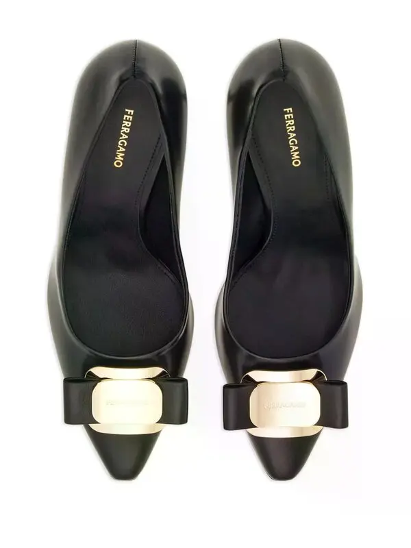 FERRAGAMO 85mm Vara Leather Pumps