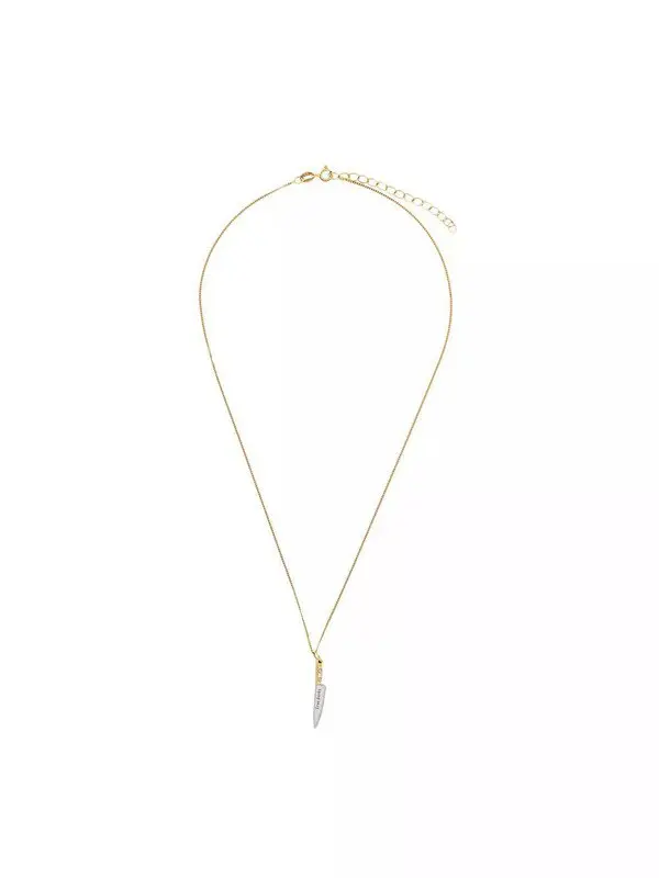 TRUE ROCKS Small Knife Pendant Necklace - Gold