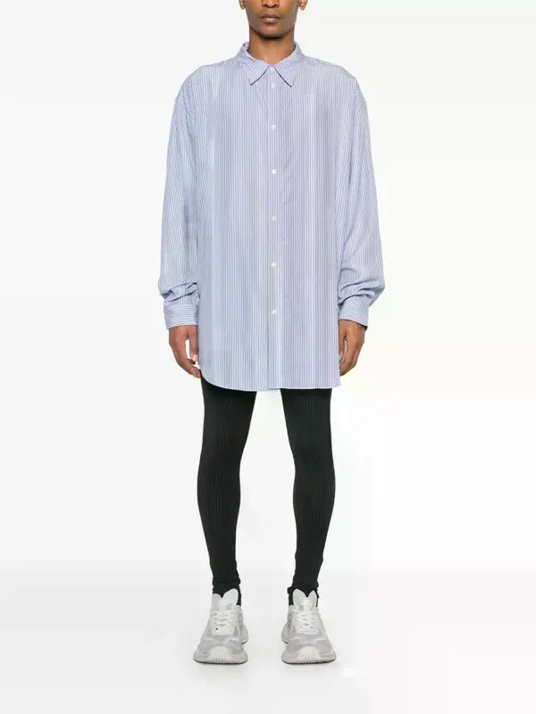 Balenciaga Striped Lyocell Poplin Shirt