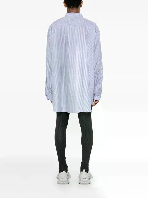 Balenciaga Striped Lyocell Poplin Shirt
