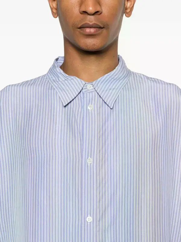 Balenciaga Striped Lyocell Poplin Shirt