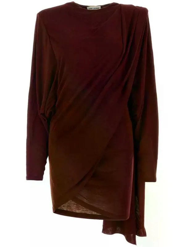 Saint Laurent Draped-detail Minidress