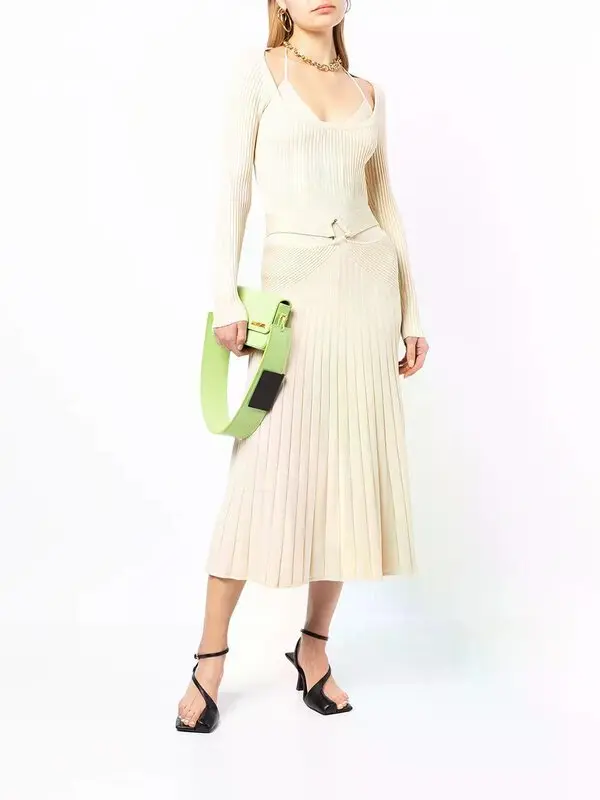 Simkhai Arabella Compact Ribbed-knit Skirt