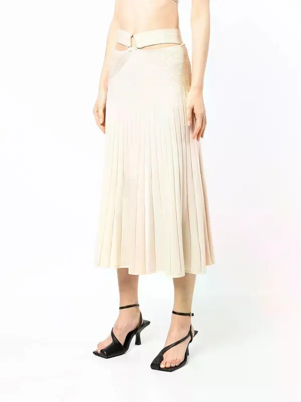 Simkhai Arabella Compact Ribbed-knit Skirt