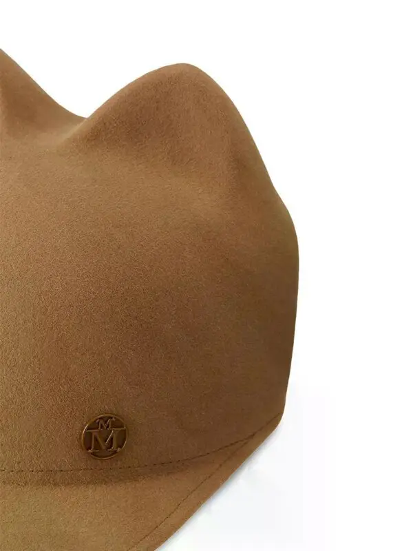 MAISON MICHEL Jamie Ear-detail Wool Cap - Brown