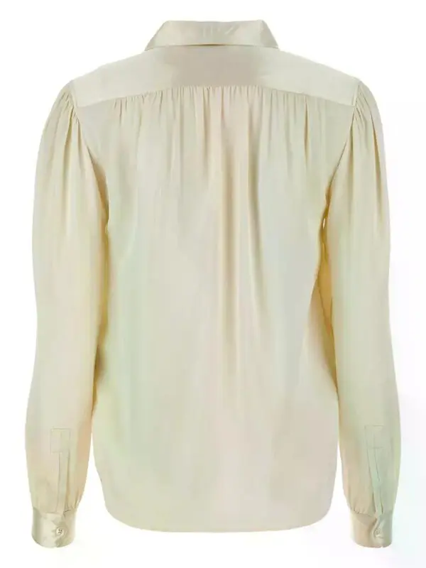 Saint Laurent Lavallière-neck Silk-satin Blouse