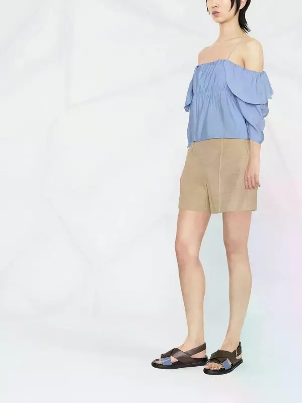 Vince Cold-shoulder Ruffle Blouse