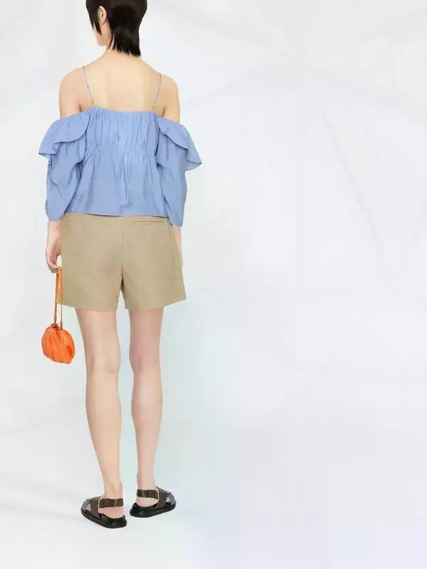 Vince Cold-shoulder Ruffle Blouse