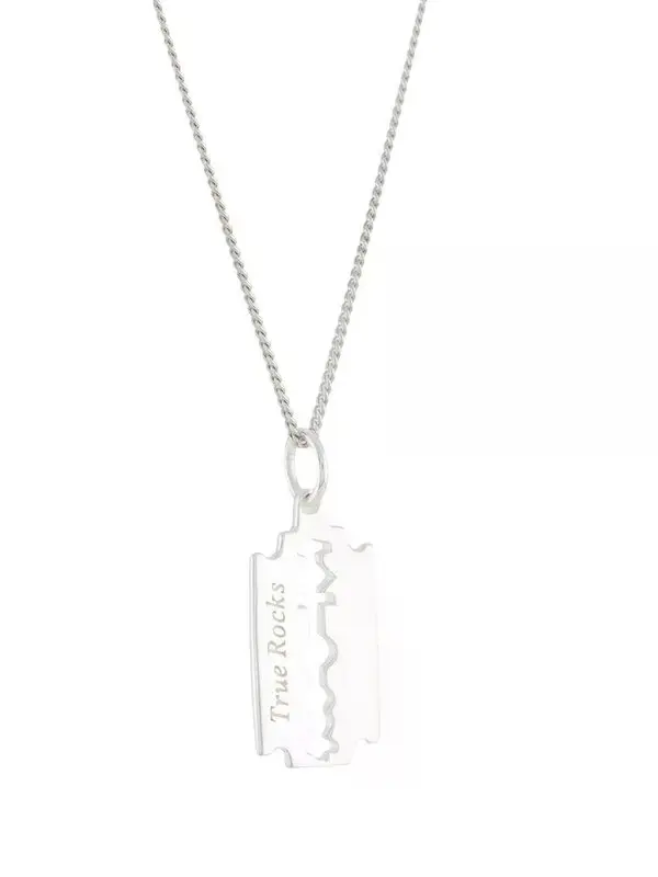 TRUE ROCKS Mini Razor Pendant Necklace - Silver