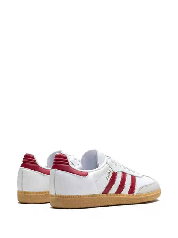 Adidas Samba Og Collegiate Burgundy Sneakers - White