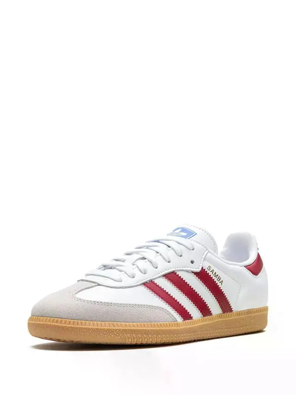 Adidas Samba Og Collegiate Burgundy Sneakers - White
