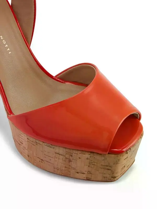 GIUSEPPE ZANOTTI 120mm Betty Platform Sandals - Orange