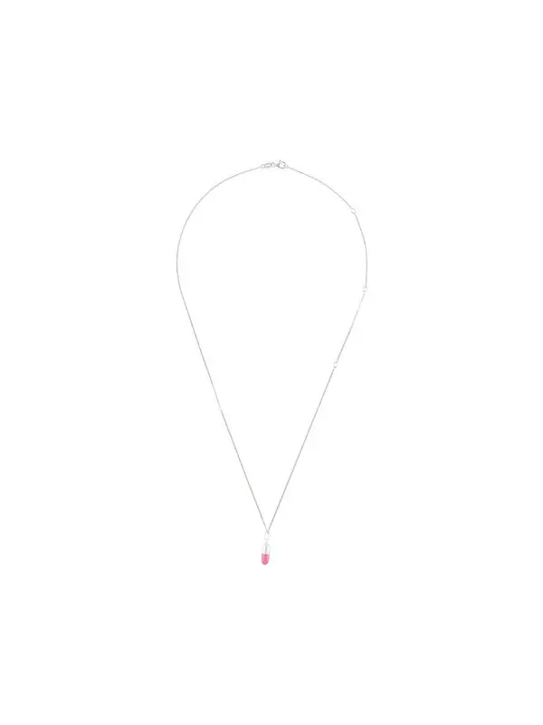 TRUE ROCKS Mini Pill Pendant Necklace - Silver