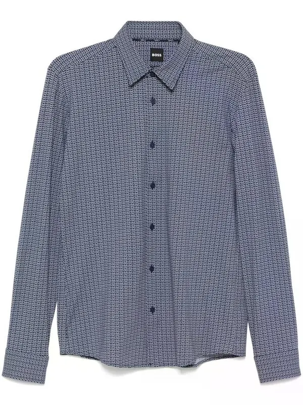 BOSS Stretch-jersey Shirt - Blue