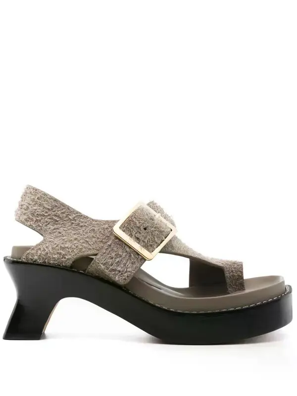 Loewe Ease 90mm Suede Sandals