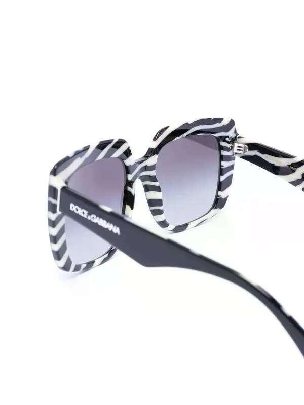 Dolce & Gabbana Zebra Oversized Square-frame Sunglasses