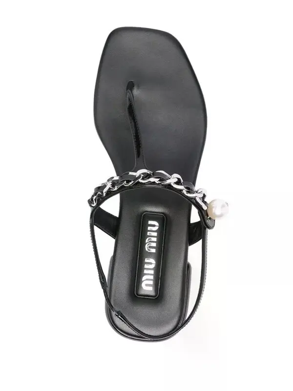 Miu Miu Pearl-embellished Flat Sandals