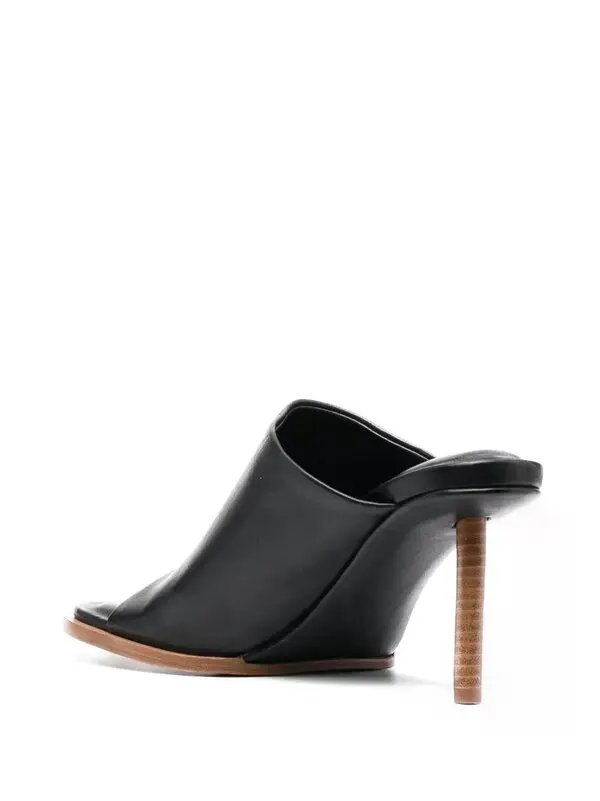 Jacquemus 90mm Les Mules Rond Carré Sandals - Black