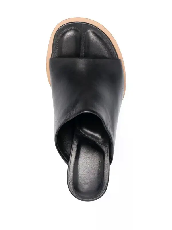 Jacquemus 90mm Les Mules Rond Carré Sandals - Black