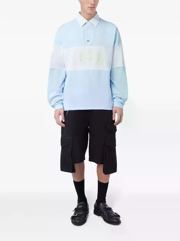 Gcds Logo-embroidered Cotton Polo Shirt