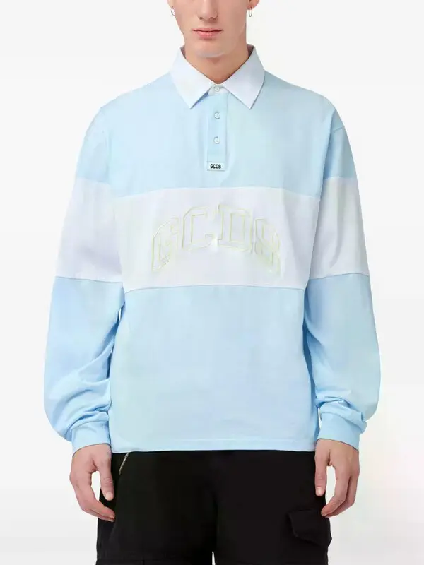 Gcds Logo-embroidered Cotton Polo Shirt