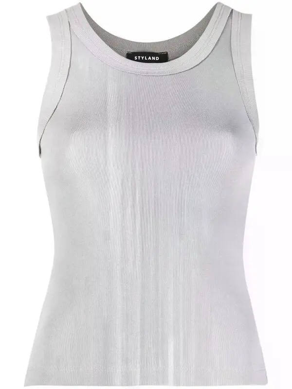 STYLAND Organic Cotton Vest Top - Grey
