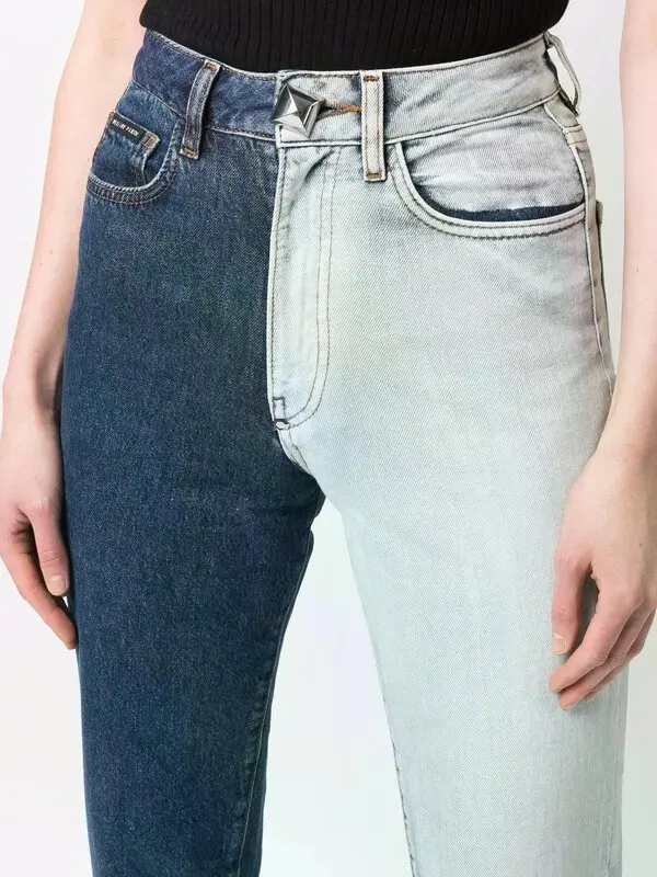 Philipp Plein Two-tone Patch Jeans