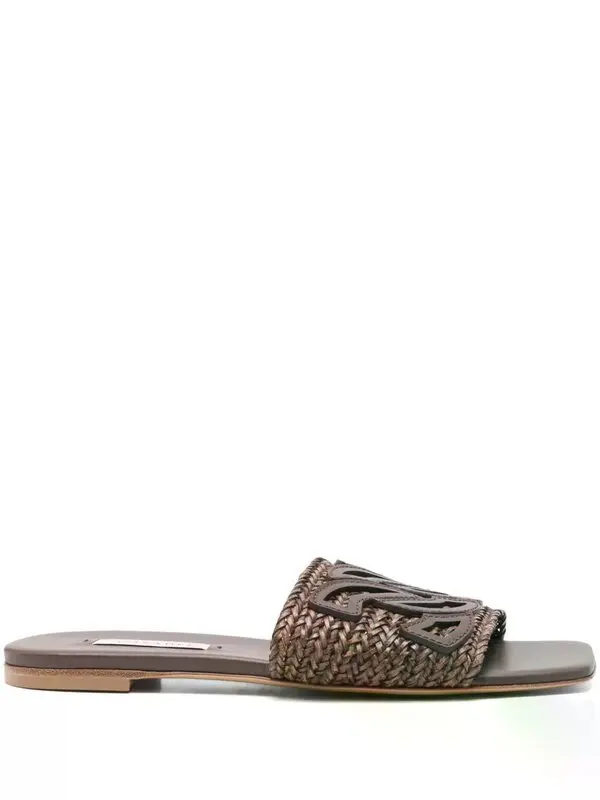 Casadei Logo-patch Slides - Brown