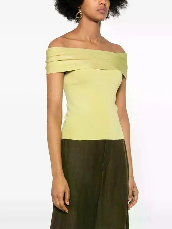 Fabiana Filippi Off-shoulder Fine-ribbed Top