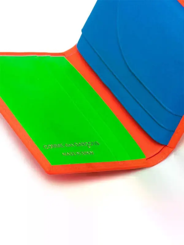 Comme Des Garçons Super Fluo Leather Cardholder