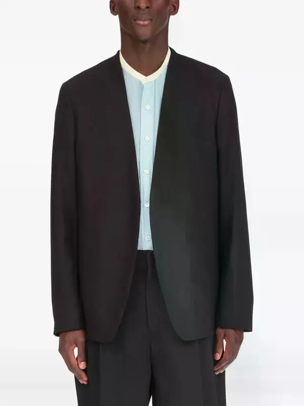 MAISON MARGIELA Collarless Blazer - Black