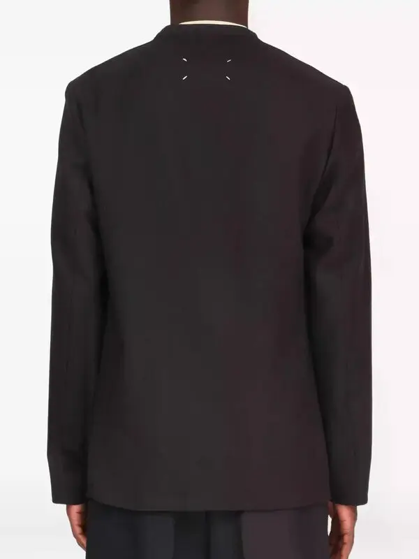 MAISON MARGIELA Collarless Blazer - Black