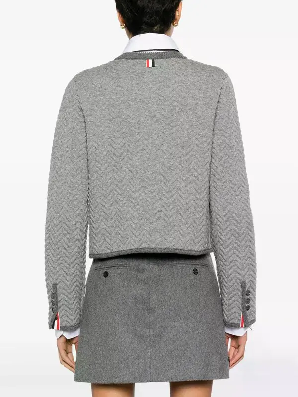 Thom Browne Herringbone 3d-knit Cardigan