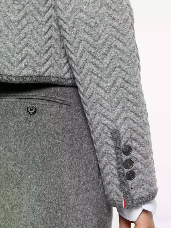 Thom Browne Herringbone 3d-knit Cardigan