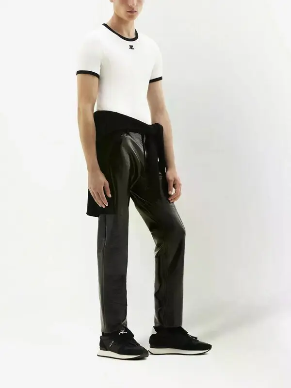 COURREGES Bumpy Contrast T-shirt - White