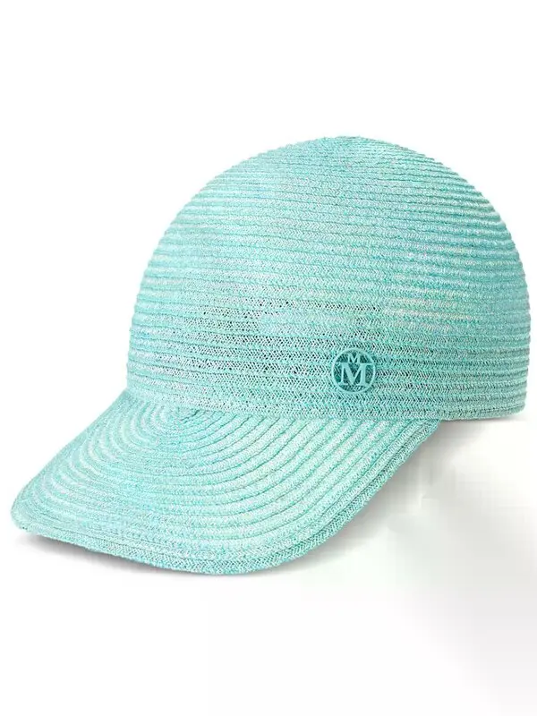 MAISON MICHEL Tiger Logo-plaque Cap - Blue
