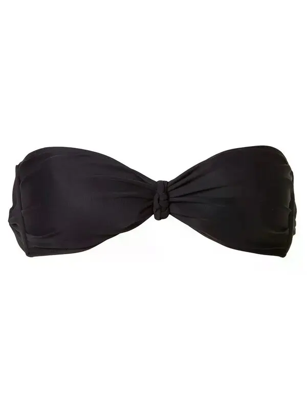 AMIR SLAMA Bandeau Bikini Top With Knot Detail - Black