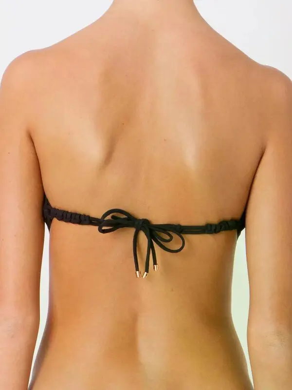 AMIR SLAMA 8941 Preto Elastodiene Bikini Top