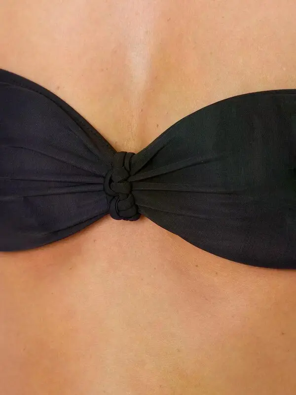 AMIR SLAMA 8941 Preto Elastodiene Bikini Top
