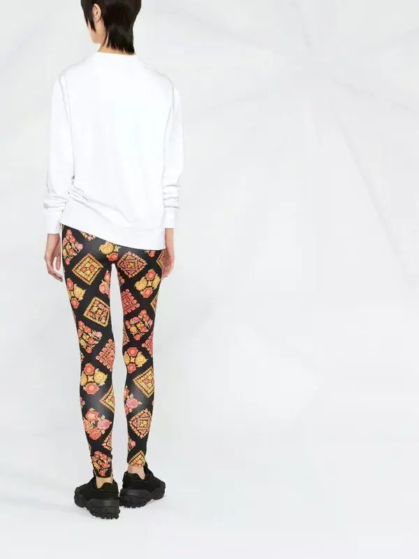 La DoubleJ Floral Check Leggings
