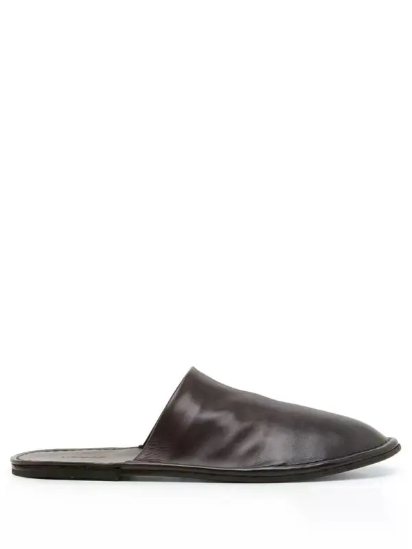 Marsèll Filo Round-toe Leather Mules - Brown