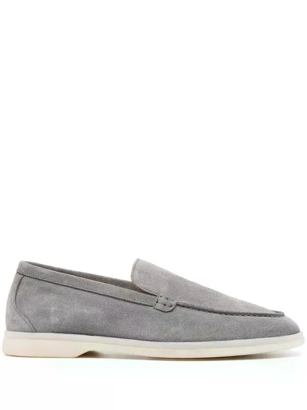 SCAROSSO Ludovica Suede Loafers - Grey